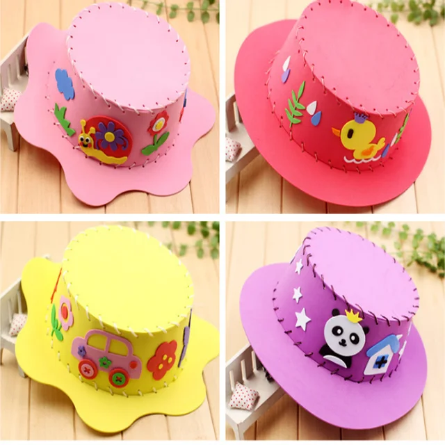 1 Pcs/set Cute Baby Kids Educational Hat Craft Kit Cute Creative ...
