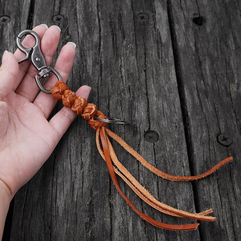Braided Leather Key Chains