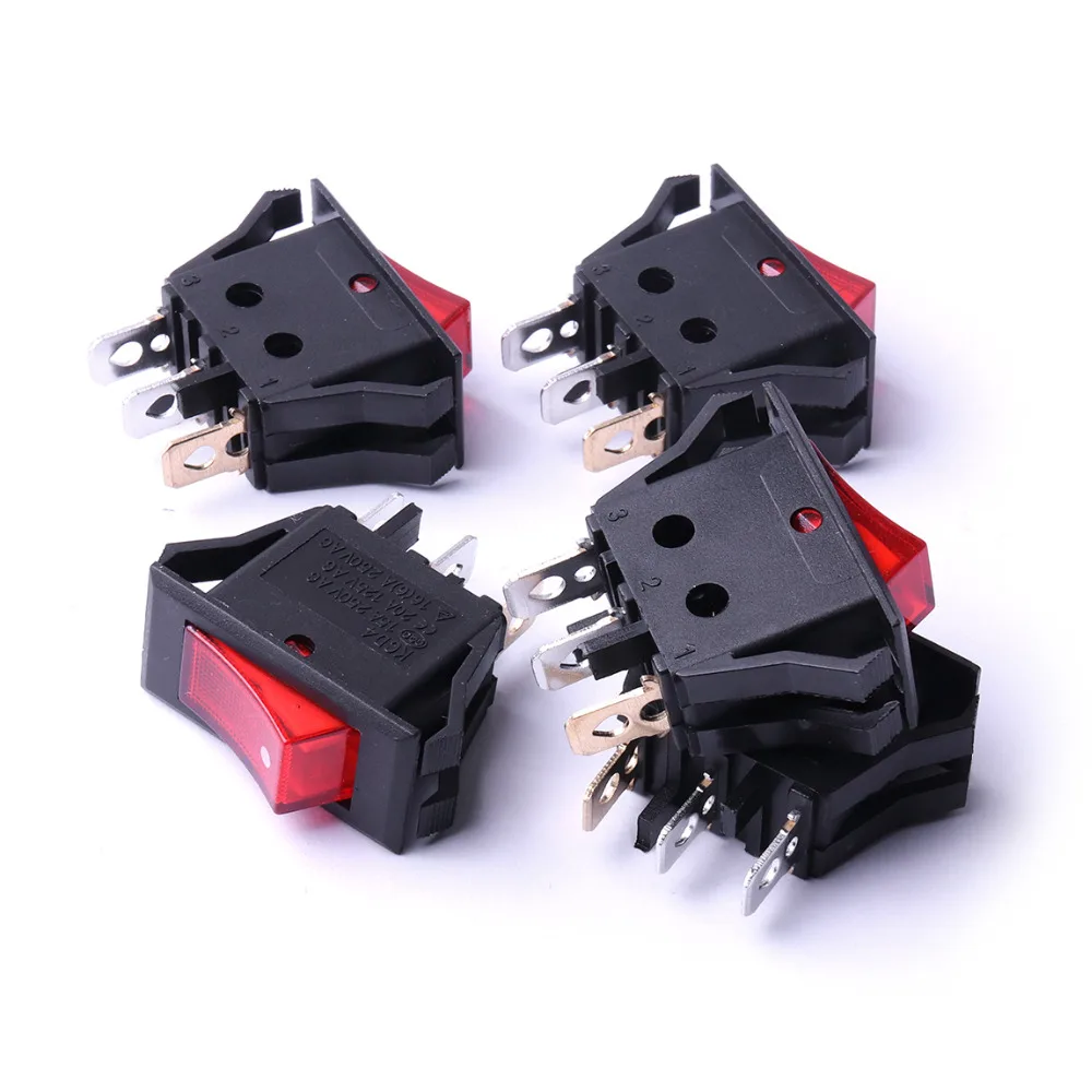 5/10Pcs Rocker Switch Voltage limit 2500V Press ON/OFF Button Rocker ...
