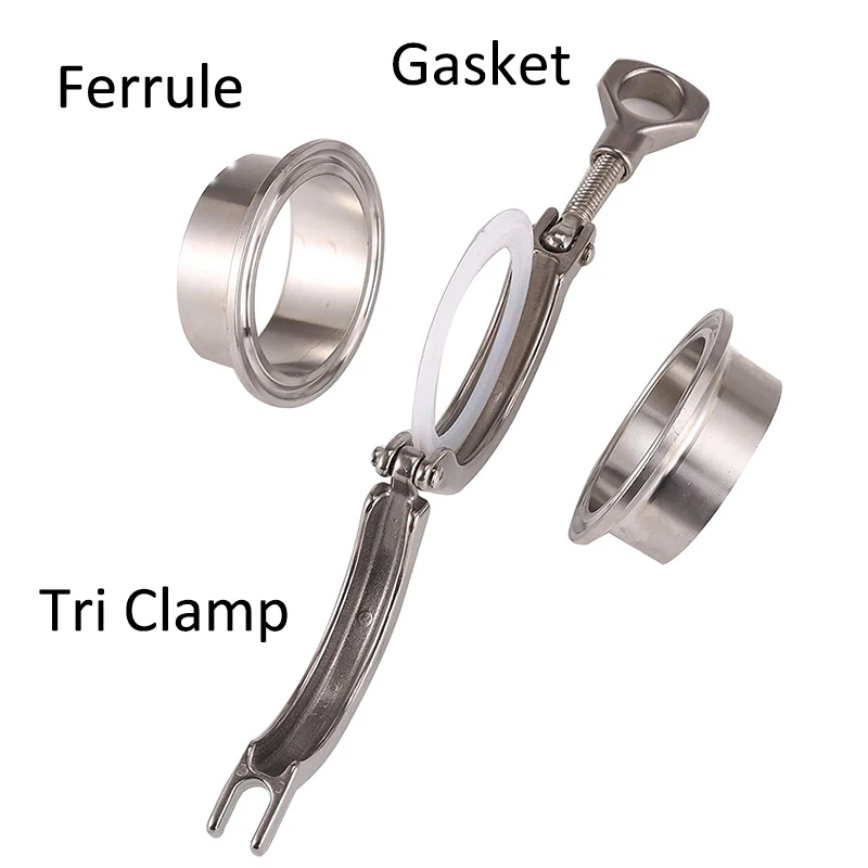 1/" до 1 1/4" SS304 нержавеющая сталь тройной зажим трубы сварной ...