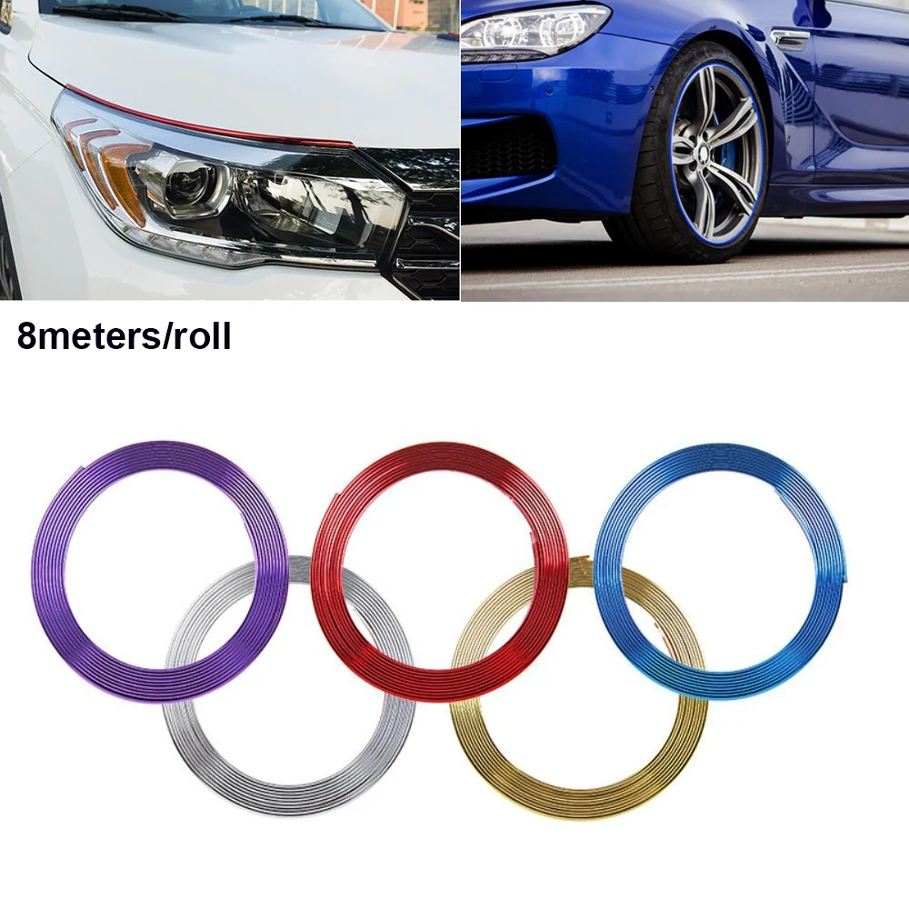 Car-Wheel-Trim-Sticker-Auto-Protection-Strip-Chrome-Decoration-Styling ...