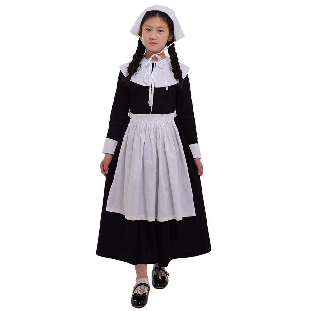 Halloween-Costumes-for-Girls-Black-Puritan-Costume-Pilgrim-Carnival ...