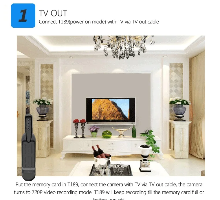 Мини-камера T189 Mini DV, камера, регистратор HD 1080P 720P микроперо ...