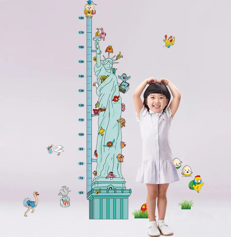 Kid Teens Height Measurement Wall Decal Sticker Statue Of Liberty ...