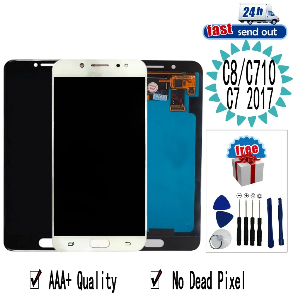 5.5'' AMOLED C8 LCD For SAMSUNG GALAXY C7 2017 C7100 LCD Display C710 ...