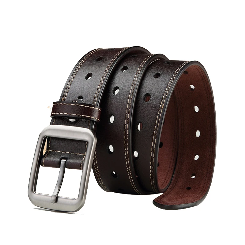 2017 NOW male genuine 100% cowhide leather PIN belts for men Luxury ...