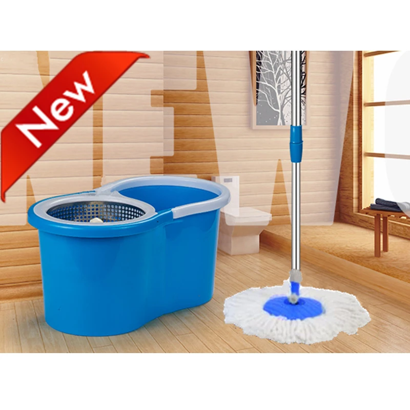 Blue mop with busket cycle using S600BL|mop| - AliExpress
