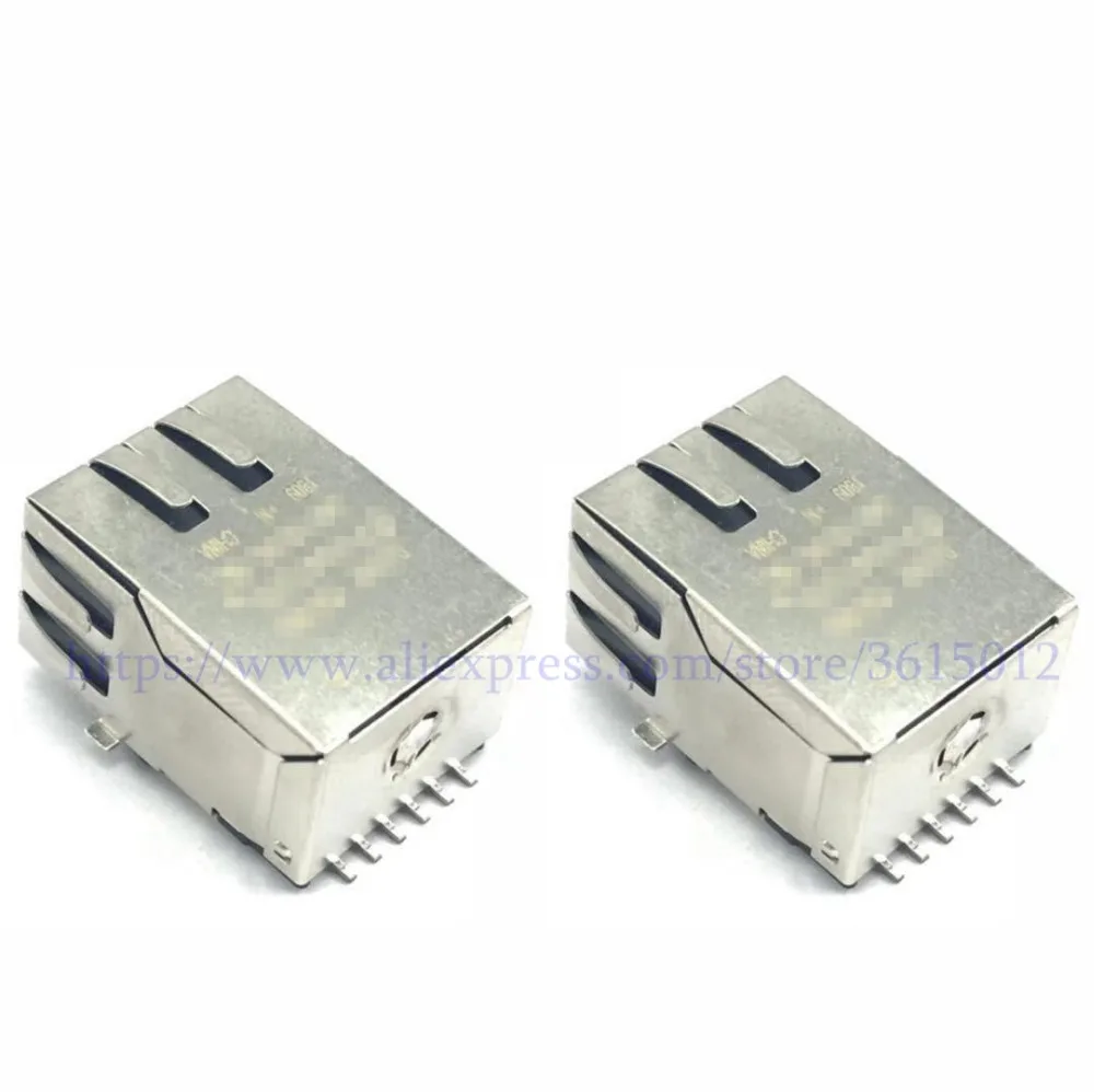 2 pces ethernet link soquete rj45 conector apto para o pioneiro cdj900 ...