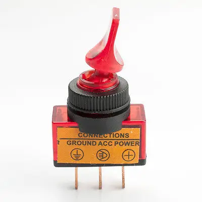 20pcs,12v 20a On-off Spst Toggle Switch Connections Ground Acc Power ...