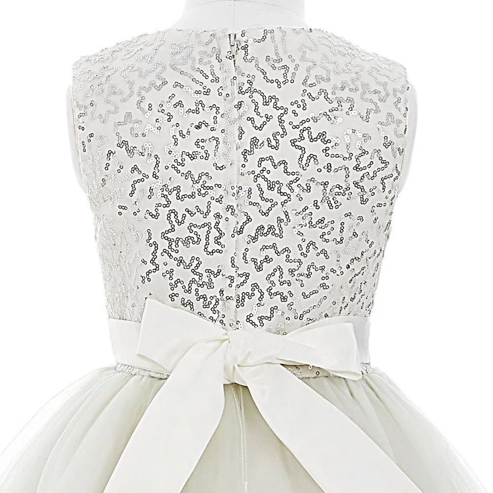 Sleeveless Satin Tulle Princess Flower Girl Dress