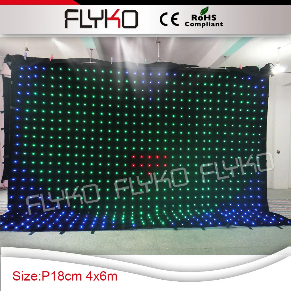 Free shipping Full Color 4 x 6m LED Video Curtain Flexible Soft Led ...