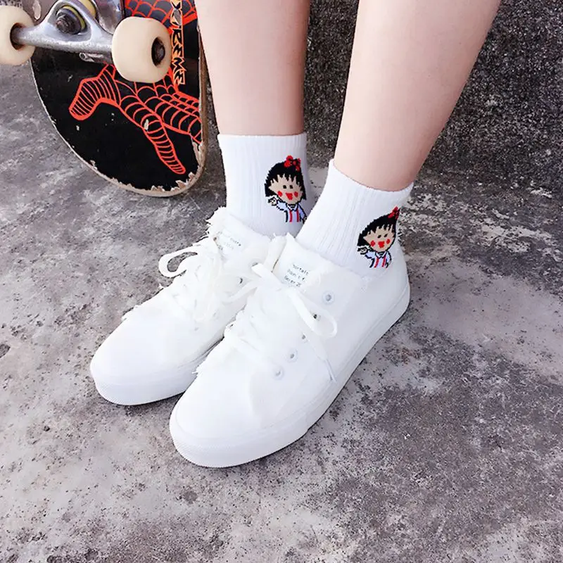 Harajuku Kawaii Funny Cartoon Crew Socks - KawaiiMerch.com