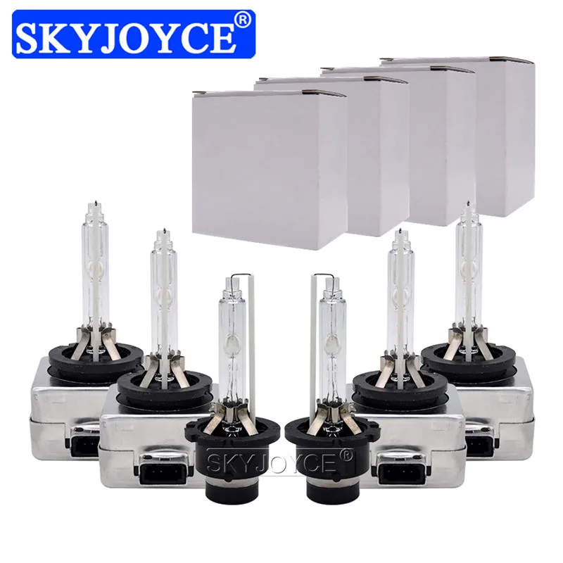 Skyjoyce lâmpada xenon d1s original, lâmpada para farol de carro, 55w, hid 35w, d2s, 5000k, d3s ...