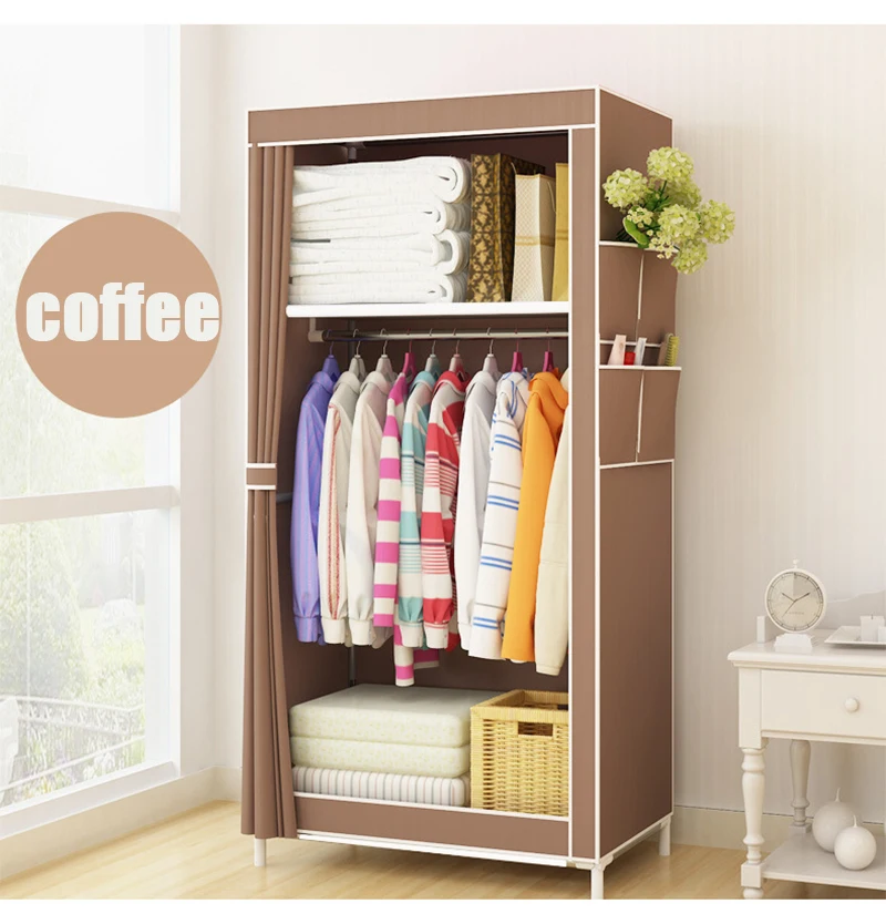 Minimalist Cloth Wardrobe Student Dormitory Single Small Fabric ...