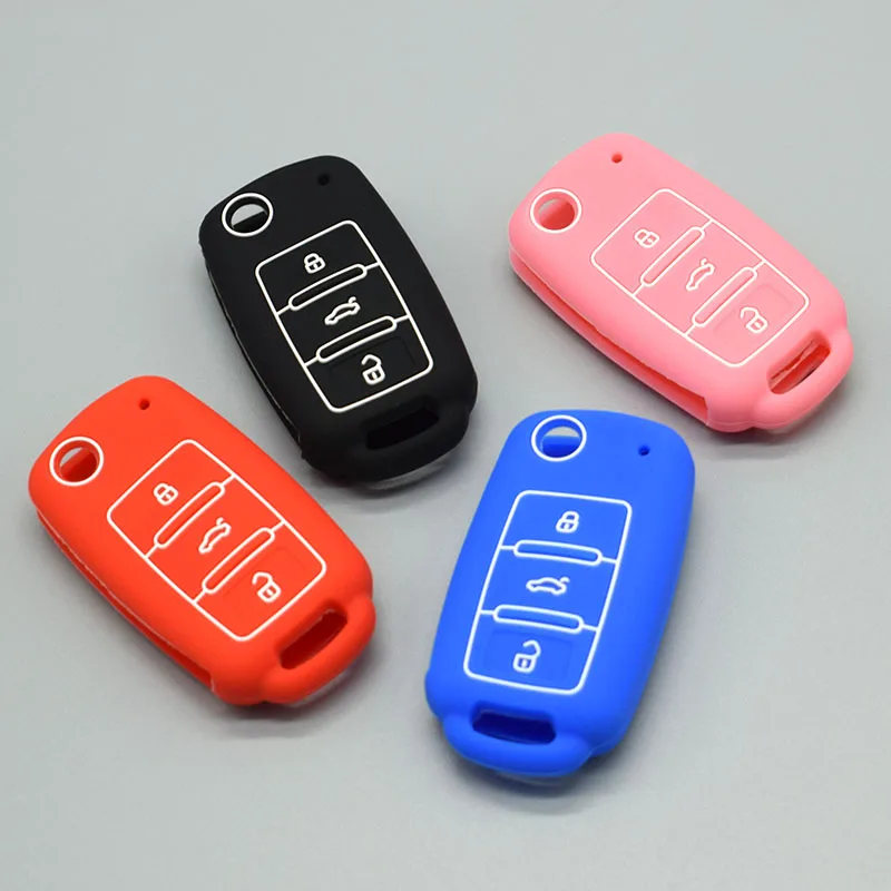 Silicone Rubber Key Cover Case Cap Set Shell For Vw Polo Bora Beetle ...