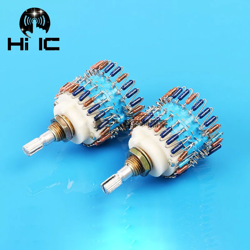 1pcs-23-Step-Potentiometer-10K-50K-100K-250K-500K-Two-Channel-Volume ...