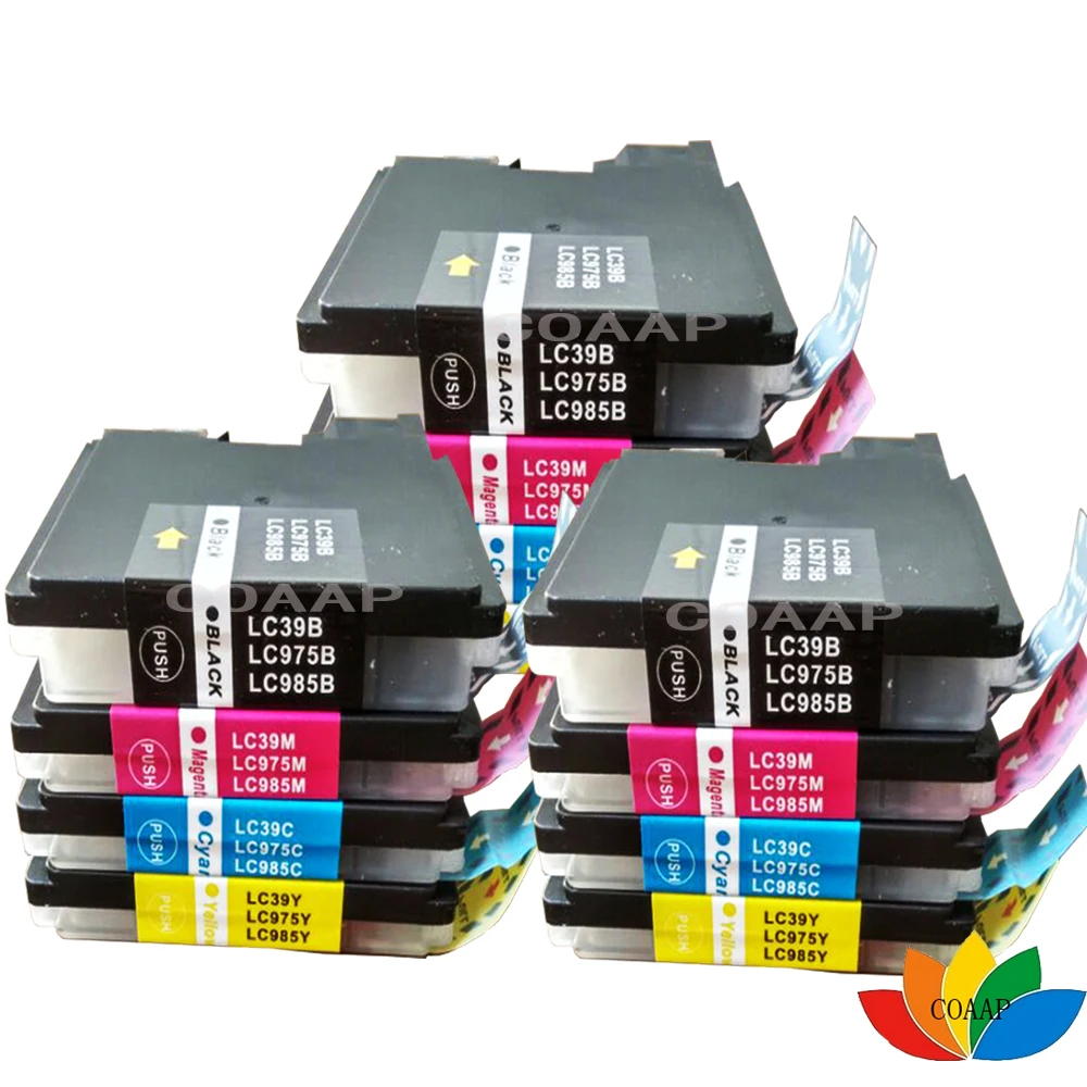 12 x LC985 LC39 LC975 Compatible ink Cartridge for Brother DCP J125 ...