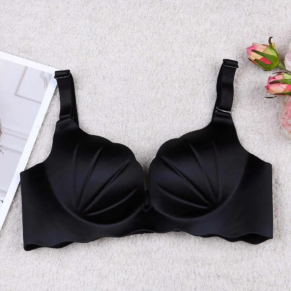 YOLI Sujetador de realce sin costuras para mujer, ropa interior con ...