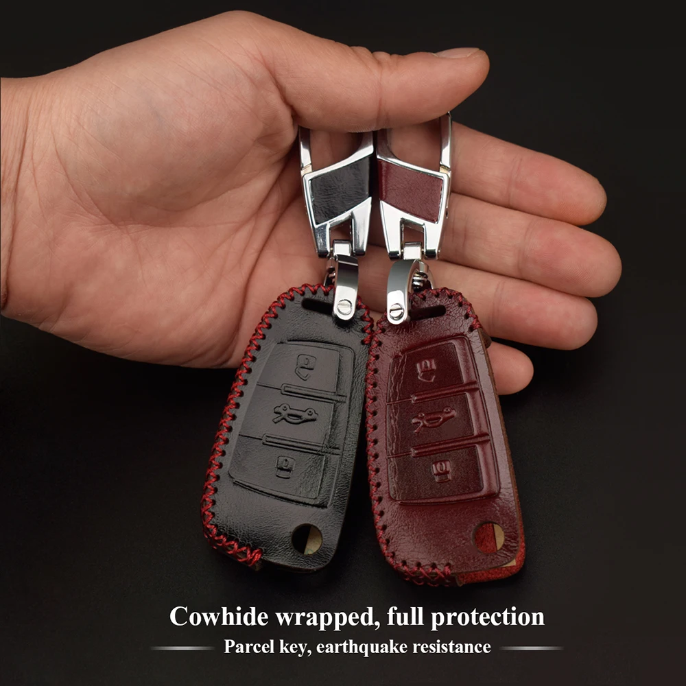 Car Key Case Leather Luxury Automobile Key Shell Cover Auto Styling ...
