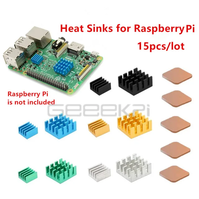 Heat Sink GeeekPi Heatsink For Raspberry Pi 4, Aluminum Heatsinks With ...