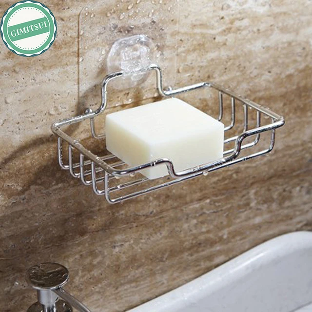 Suction Cup Soap Holder EEEKit Stainless Steel Soap Dish - Wall Mounted ...