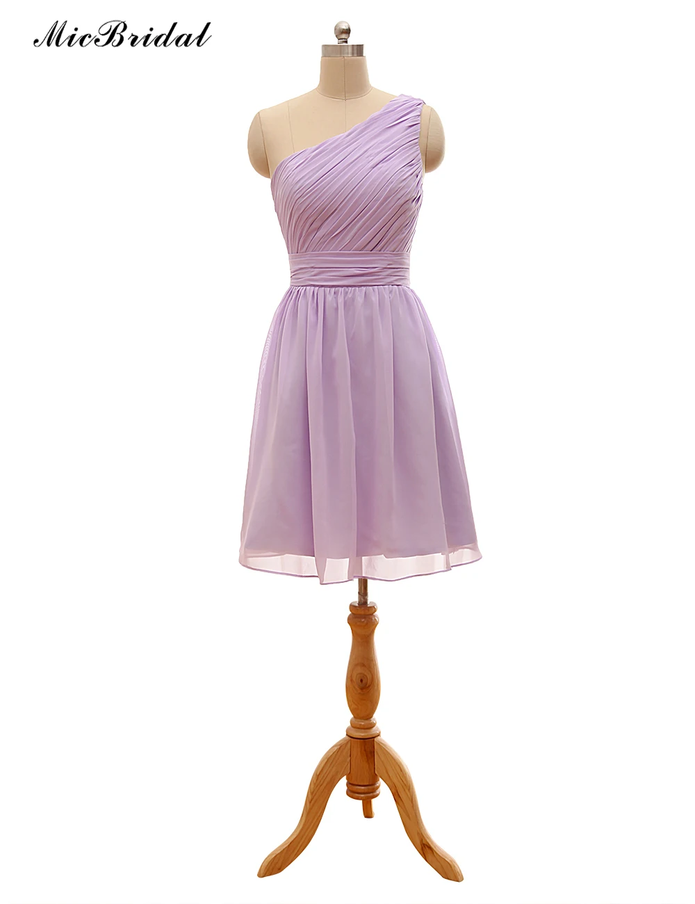 MicBridal Cheap One Shoulder Sexy Bridesmaid Dresses 2016 Short Lilac ...