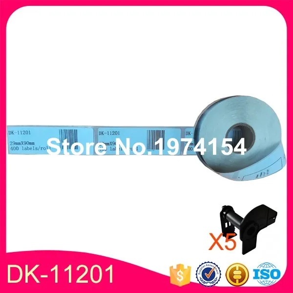 200 x Rolls Brother Compatibele Labels DK 11201 met 5 herbruikbare ...