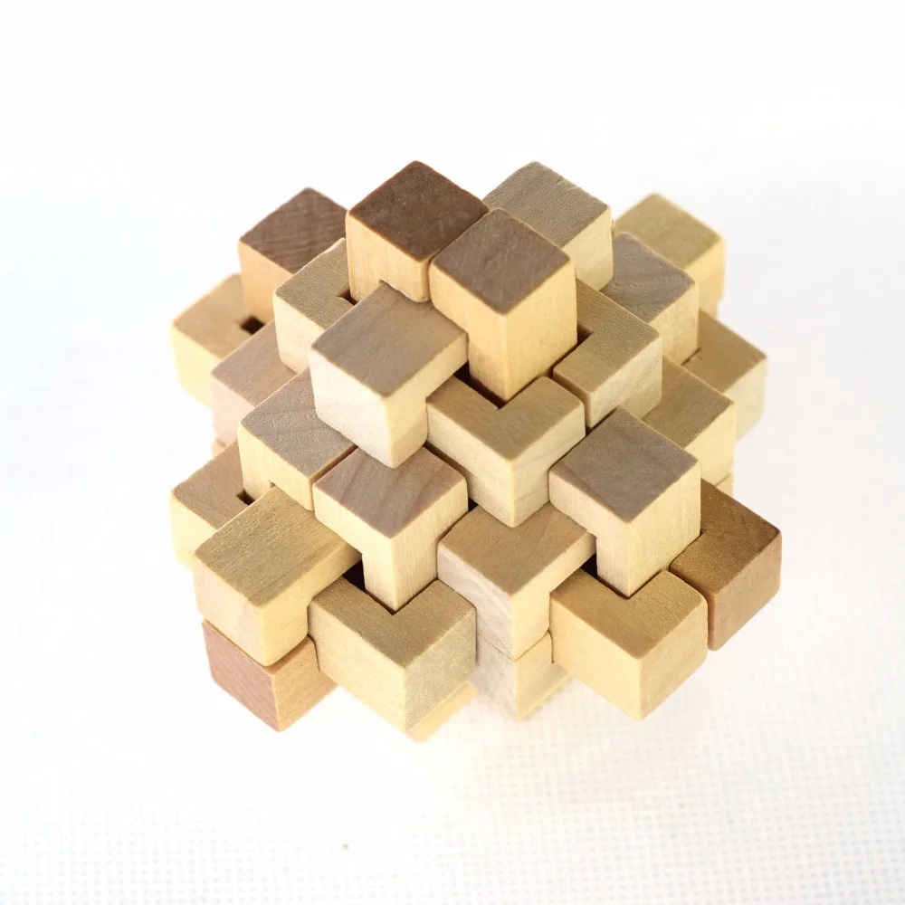2016 New Luban Kongming Lock Wooden Toys Solution Ring 24 Adult