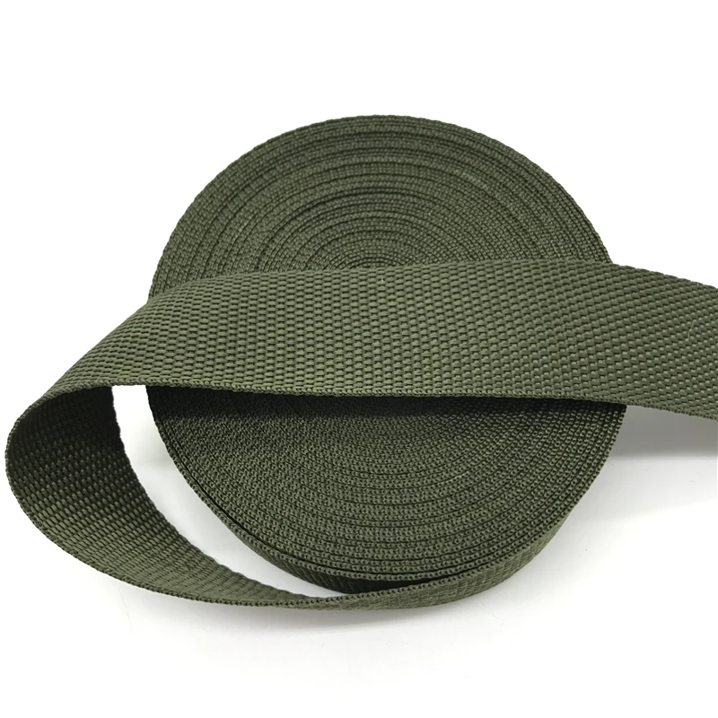 15mm 20mm 25mm 30mm 38mm Wide 5yards Army green Strap Nylon Webbing ...
