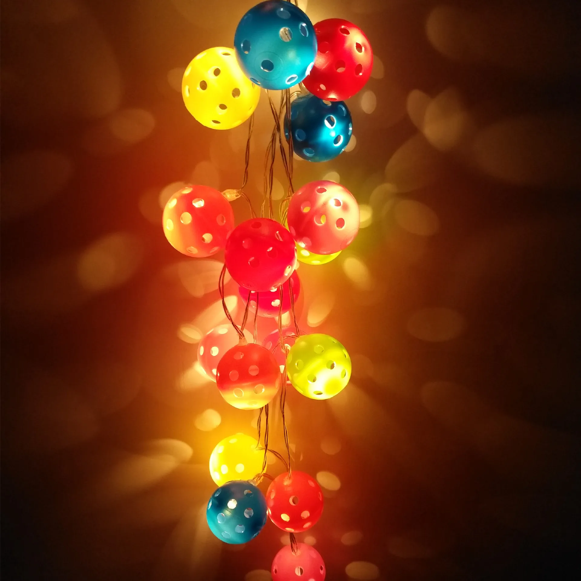 modern fashion colorful round ball string lights for Christma birthday ...