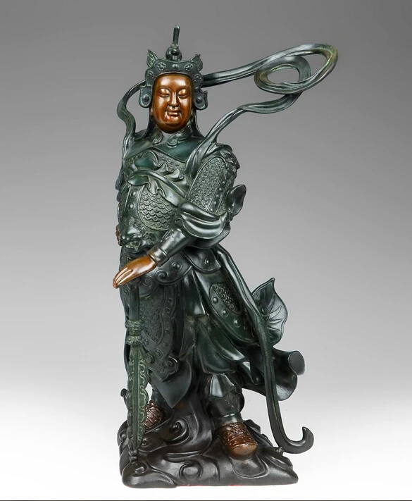 16''China FengShui Warrior SKANDA Wei tuo Door God Buddha Guardian ...