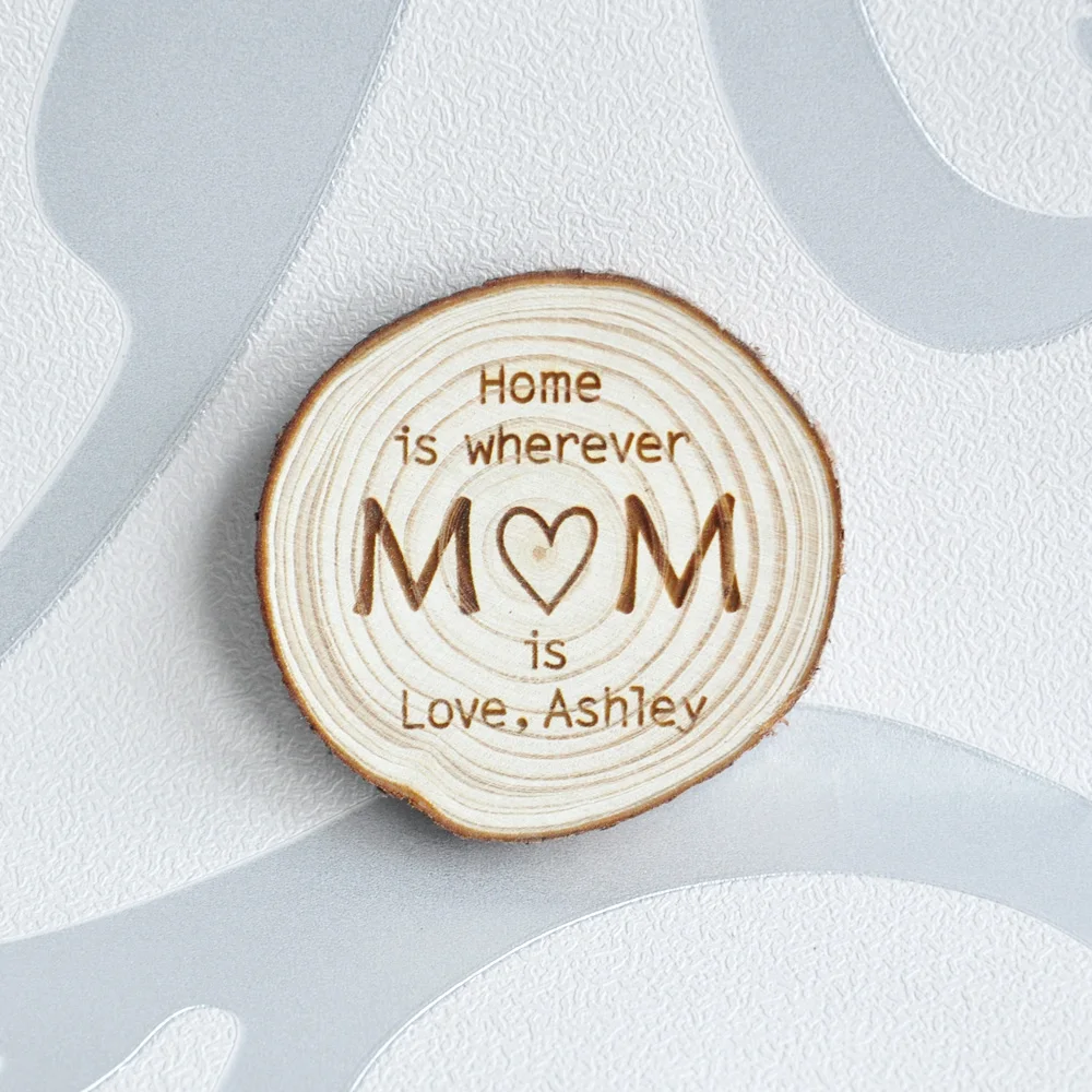 Custom Wood Engraved Magnet for Mom Mum Mother's Gift, Personalized ...