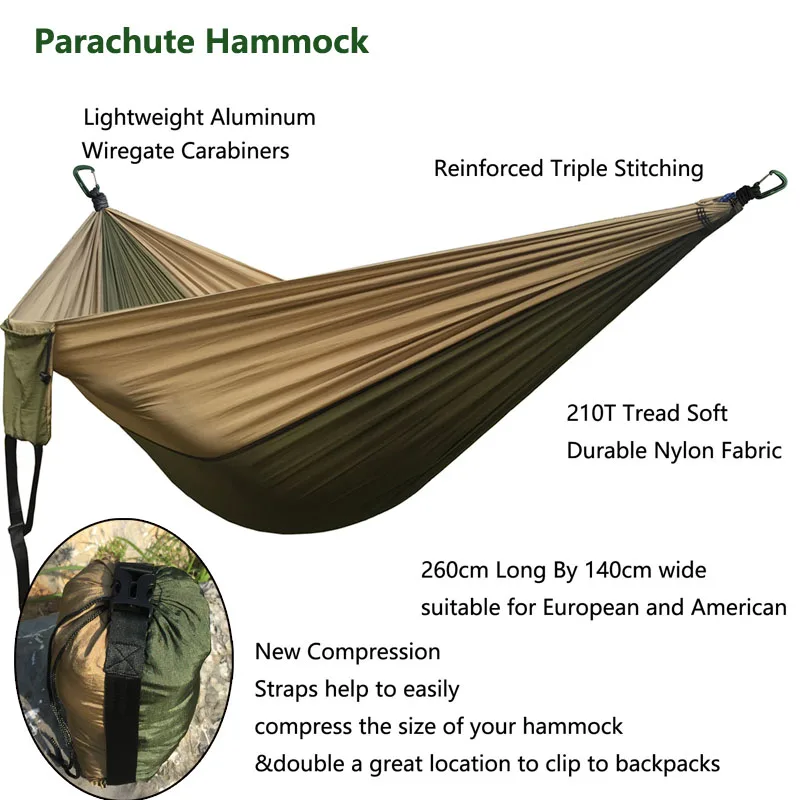 Mobilier de jardin,Hamac de Camping Parachute en Nylon,facile à ...