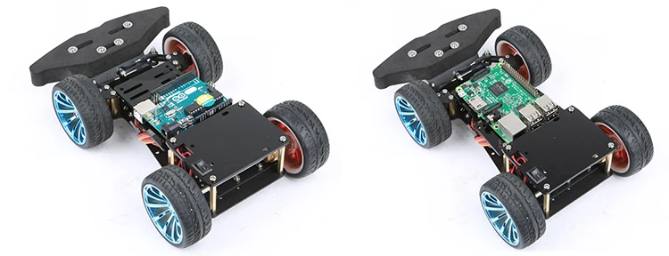 4WD RC Smart Car Chassis With Metal Steering Gear Servo Bearing Kit ...