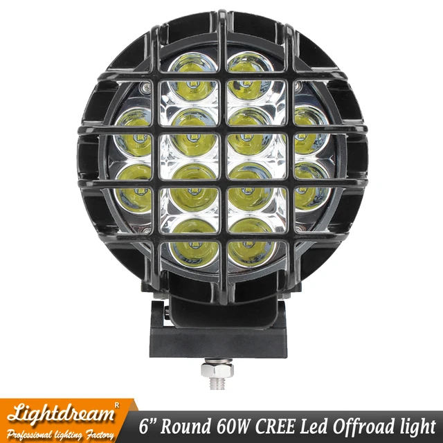 New 6 inch led lights Driving 60W Round Led OffRoad Lights 12V ...