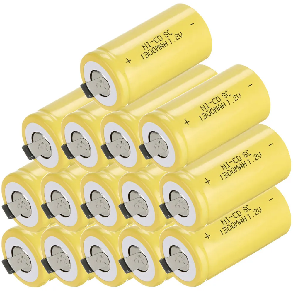 True capacity! 15 pcs SC battery rechargeable SC ni cd battery replacement 1.2v SC power bank ...