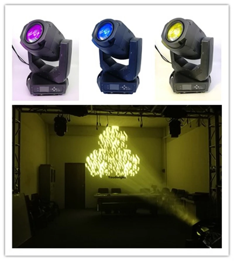 2pcs 200w moving head led beam zoom lyre moving head led spot lighting ...