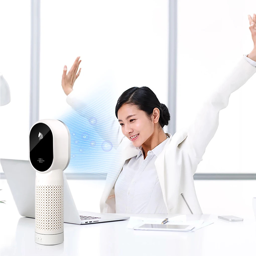 Air Purifier With HEPA Filter Screen Desktop Oscillating Triple ...