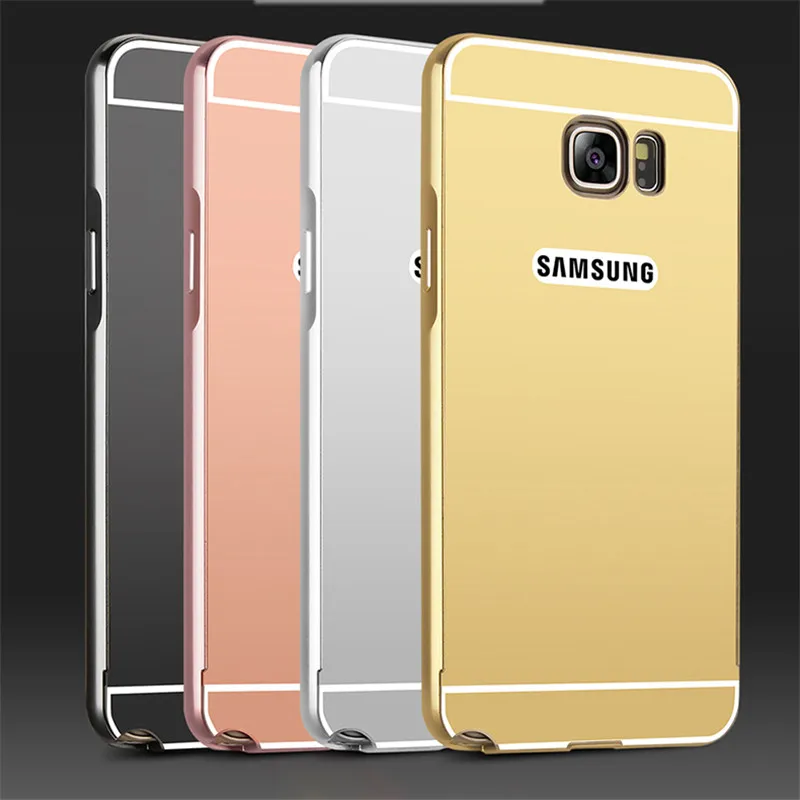Luxury Note5 Gold Plating Aluminum Case Acrylic Mirror Chrome Cover For ...