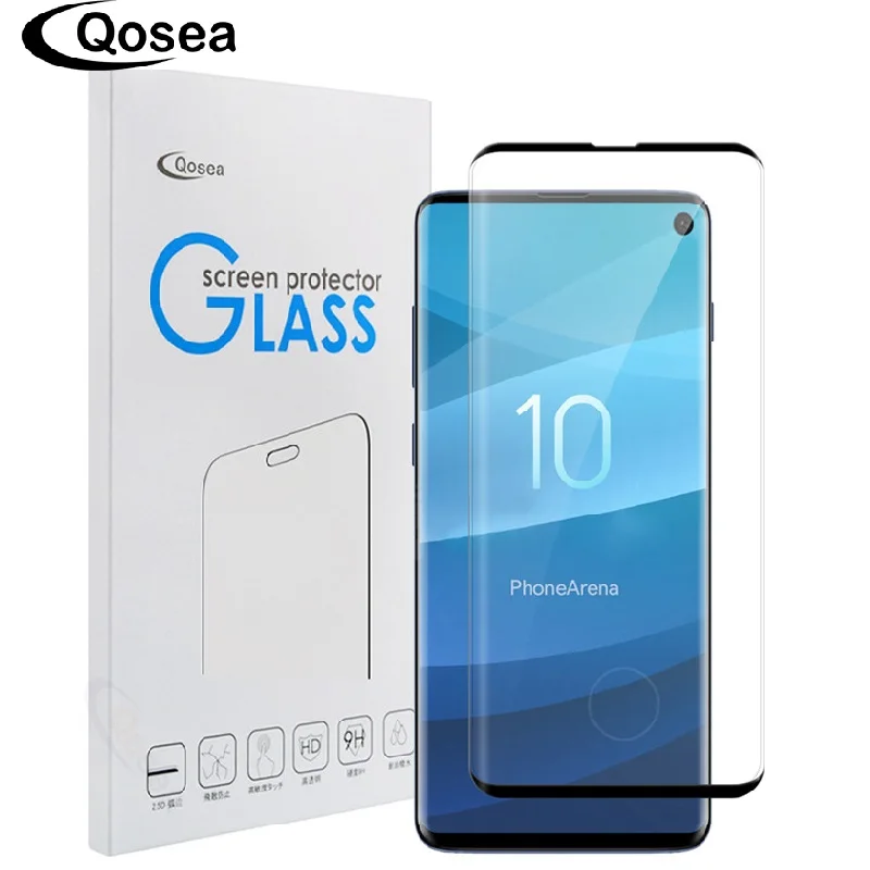 Qosea For Samsung Galaxy S10 Screen Protector 9H Explosionproof Front ...
