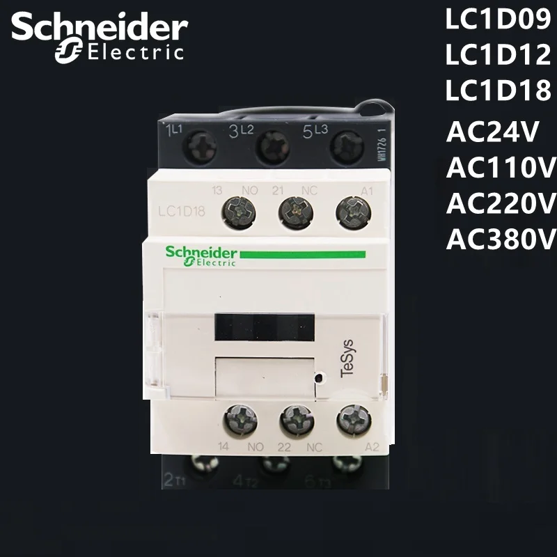 Schneider AC Contactor LC1D09 LC1D12 LC1D18 BC7 F7C M7C Q7C 24V 110V ...