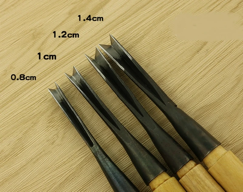 NEW 0.6-1.3cm V Type Tap Exposedness Triangle Chisel Woodworking ...