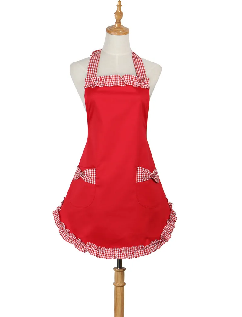 Women Kitchen Apron Ruffled Apron Kitchen Restaurant Bar Chef Cook Clean Avental Delantal Tool