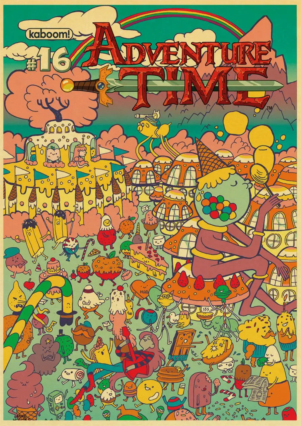 Adventure Time With Finn And Jake Cartoon Poster - KawaiiMerch.com