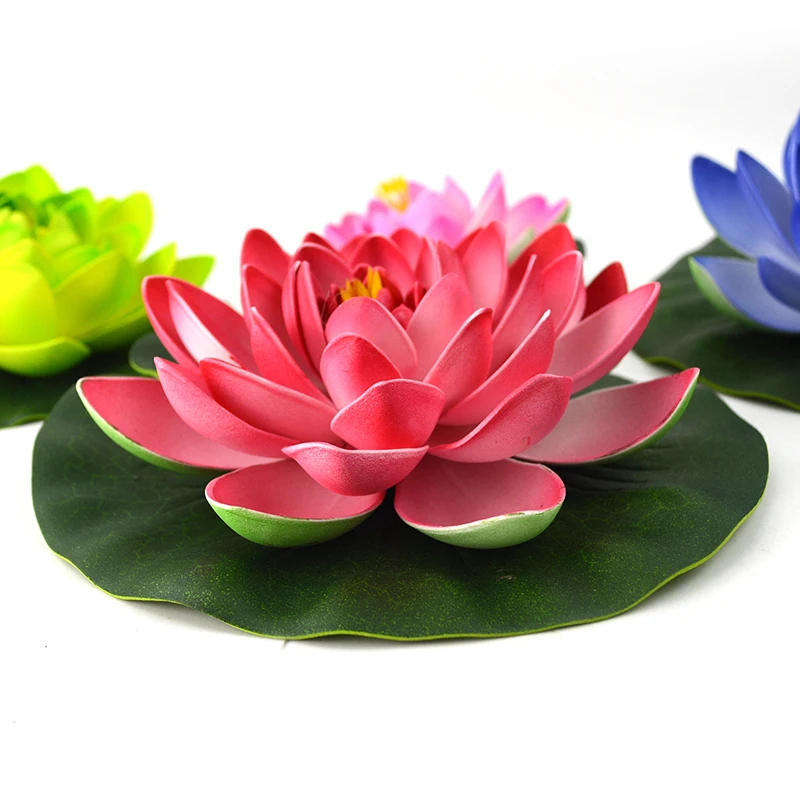 050 Simulation lotus leaf floating lotus pond aquarium tank decoration ...