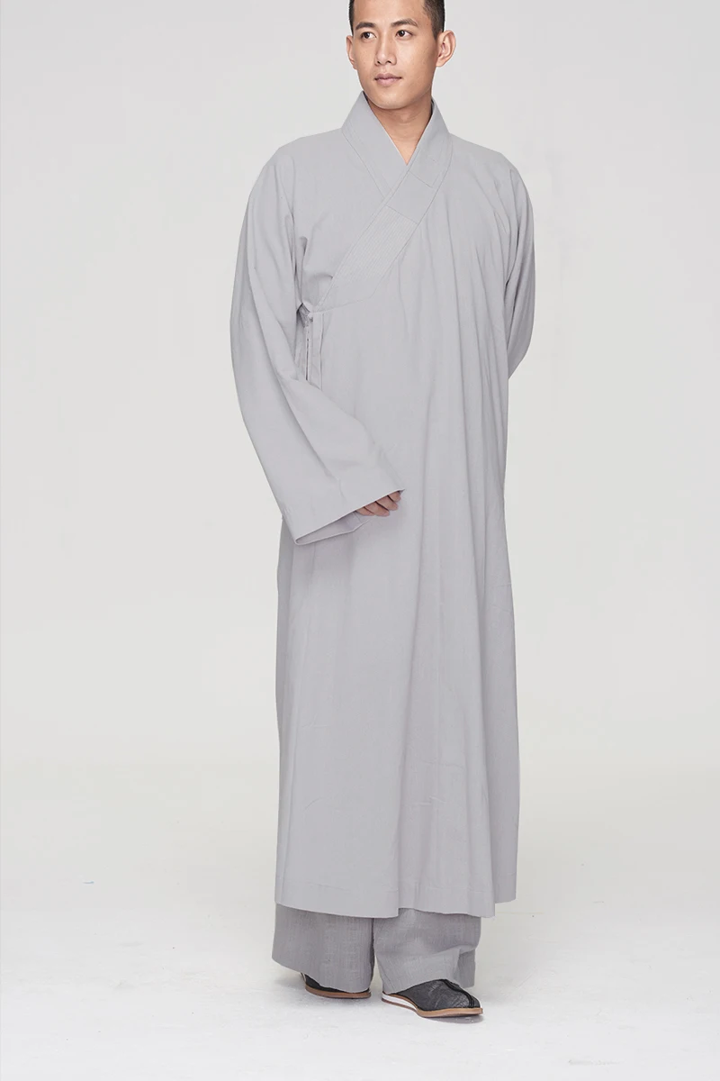 ZanYing Men S Religion Buddhist Meditation Monk Robe Grey ZYS29