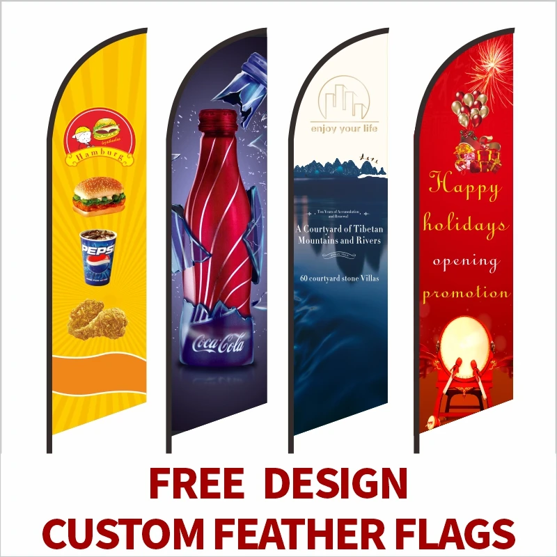 Strand Feder Flagge Grafik Angepasst Druck Banner Freies Design ...