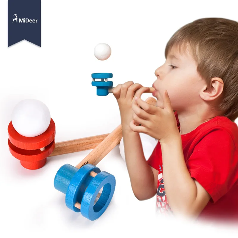 Discount This Month Kids Blowing Pipe MiDeer Floating Ball Wooden ...