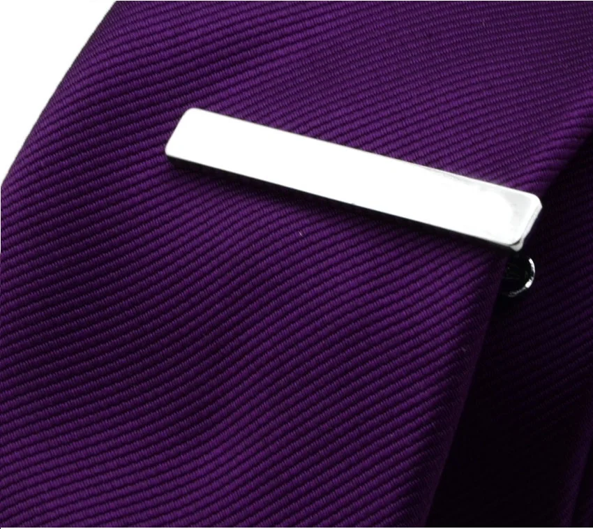 Wedding Ts New Arrival Gentleman Silver Metal Simple Necktie Tie