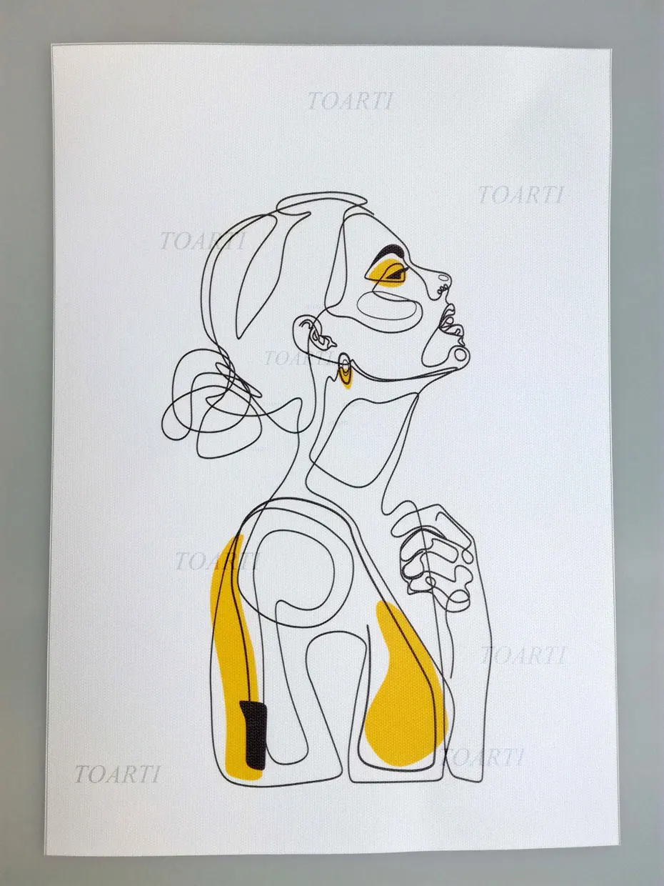 Abstract Women Line Drawing Nordic Poster for a modern Home Decor ...